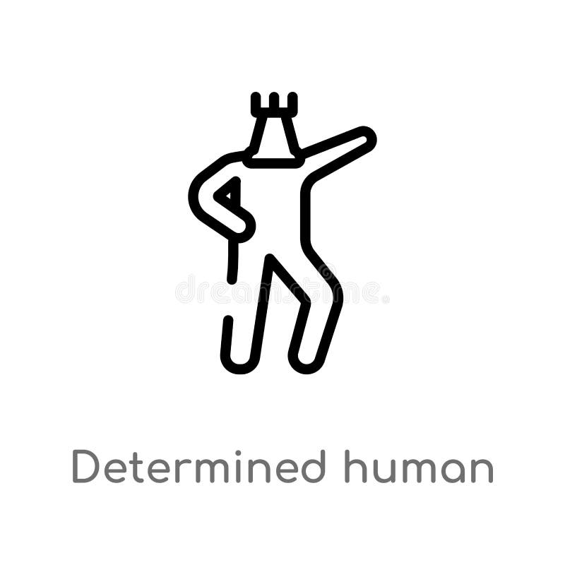 Outline Determination Vector Icon. Isolated Black Simple Line Element ...