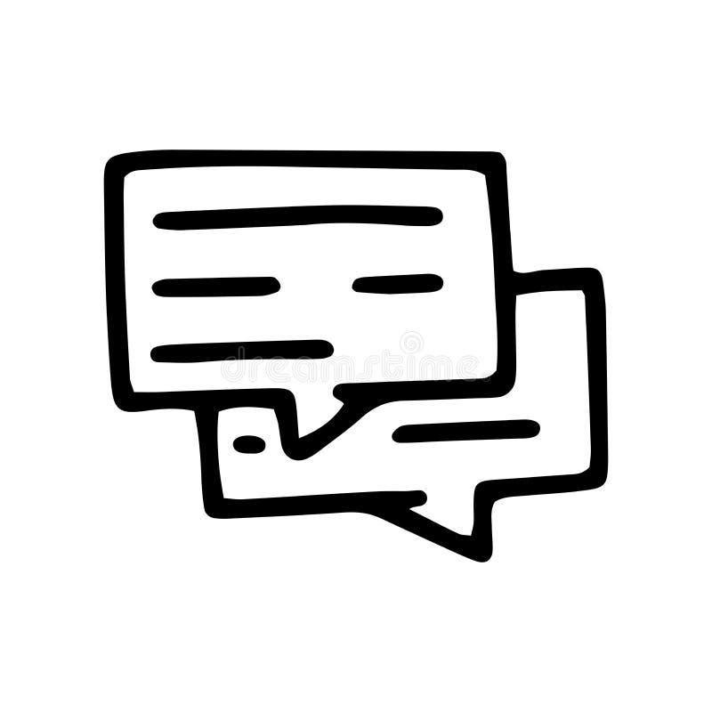 Dialogue Line Vector Doodle Simple Icon Design Stock Vector ...