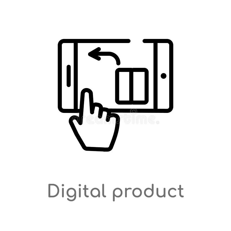 Outline Digital Product Vector Icon. Isolated Black Simple Line Element ...