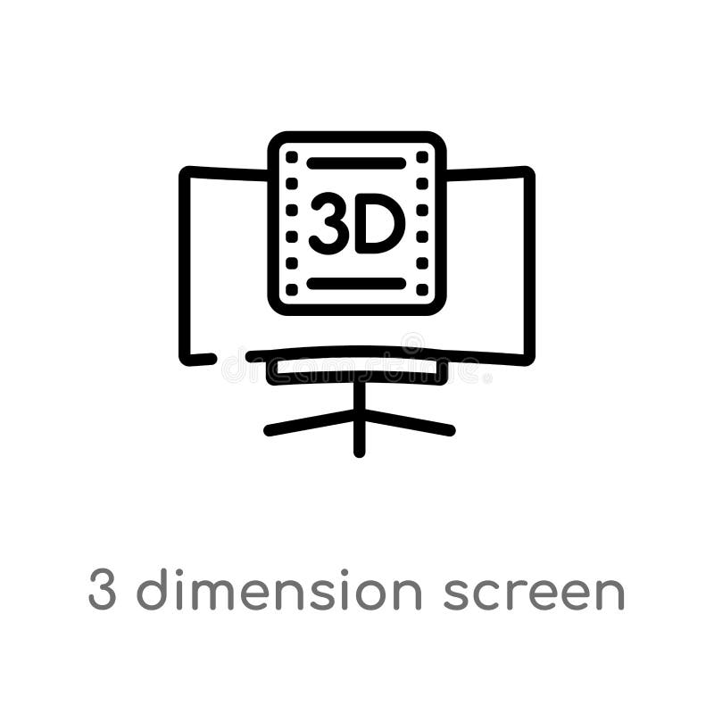 3 Dimension Screen Icon. Trendy 3 Dimension Screen Logo Concept Stock ...
