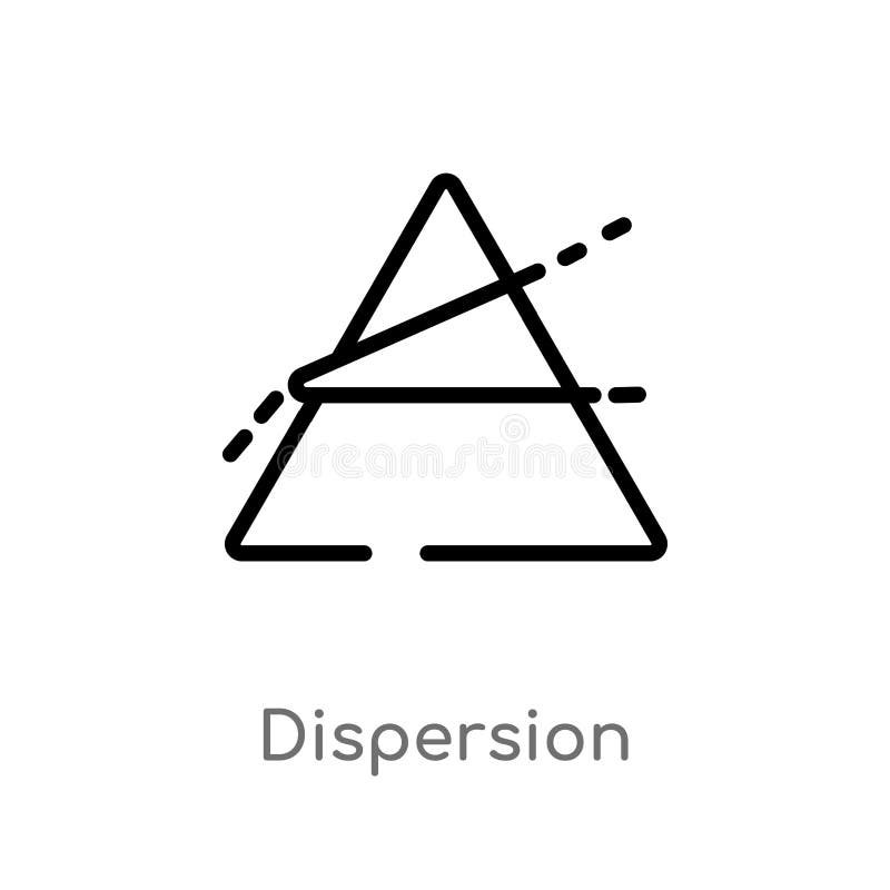 Outline Dispersion Vector Icon. Isolated Black Simple Line Element ...