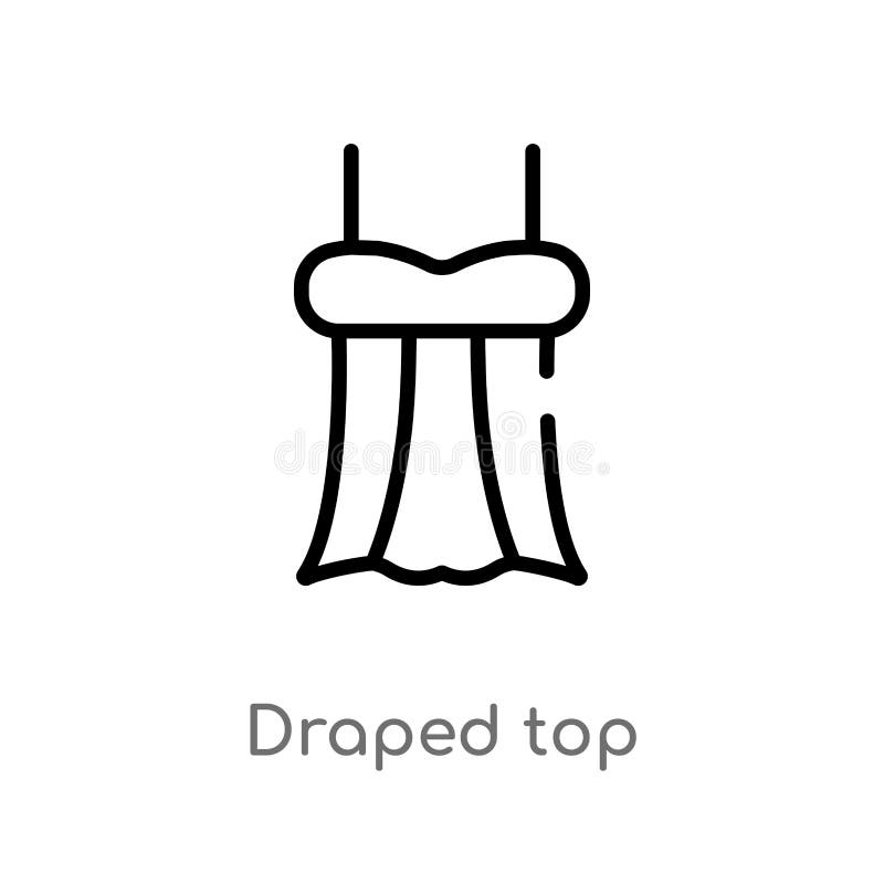 Outline Draped Top Vector Icon. Isolated Black Simple Line Element ...