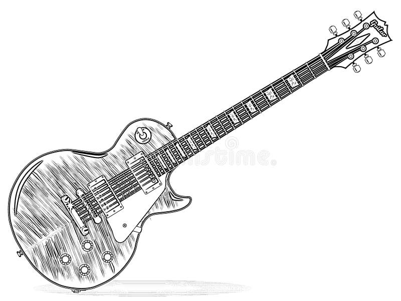 Guitar Neck Drawing Stock Illustrations – 1,029 Guitar Neck Drawing ...