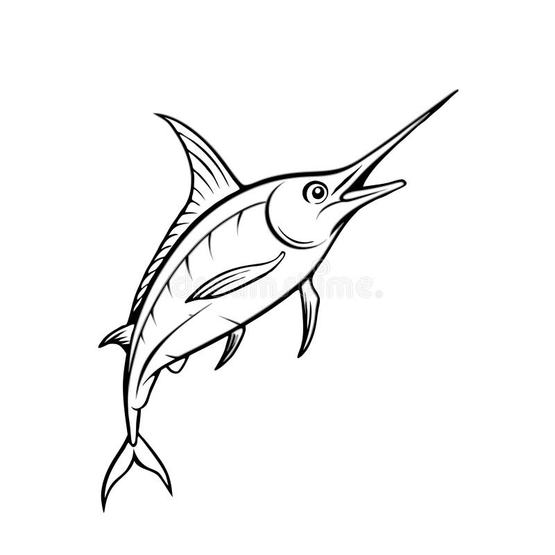 Marlin Drawing Stock Illustrations – 1,588 Marlin Drawing Stock ...