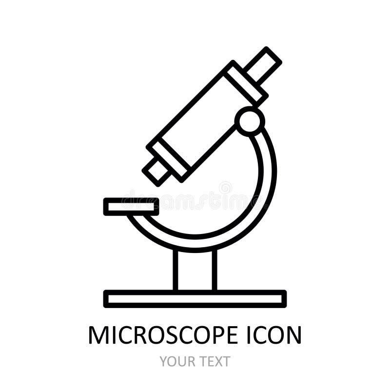 Outline Drawing of Microscope. Vector Drawing Stock Vector ...