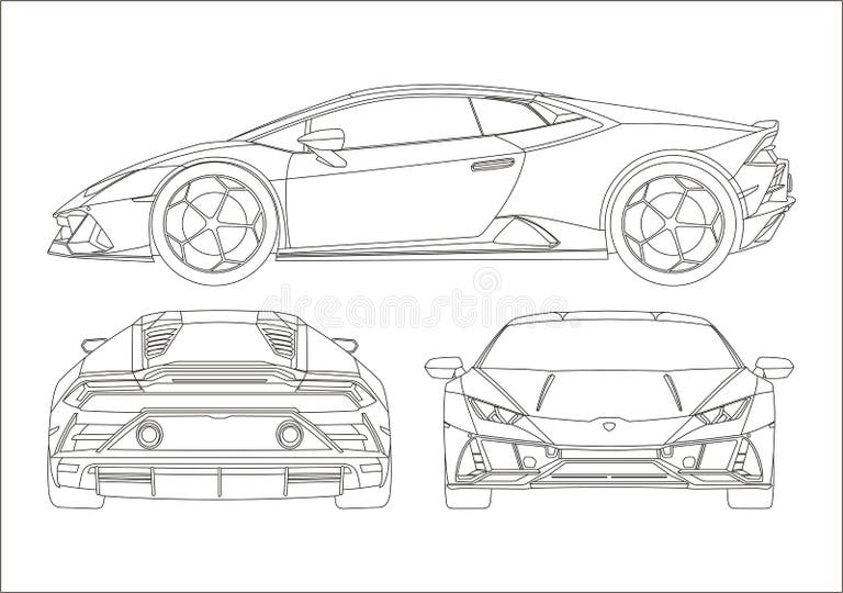 Outline Drawing Super Car Stock Illustrations – 516 Outline Drawing ...