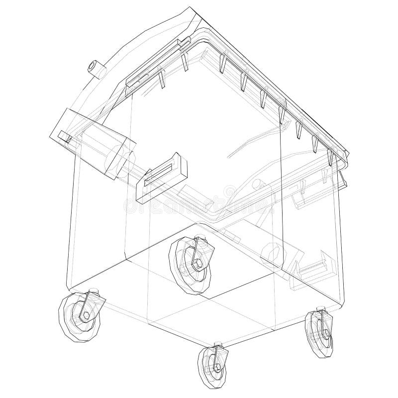 3d Recycling Bin Line Drawing Stock Illustrations – 127 3d Recycling ...