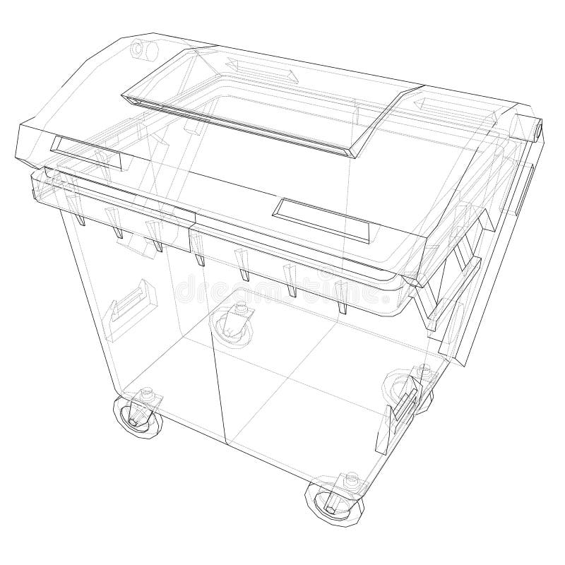 Dustbin Outline Stock Illustrations – 3,392 Dustbin Outline Stock ...