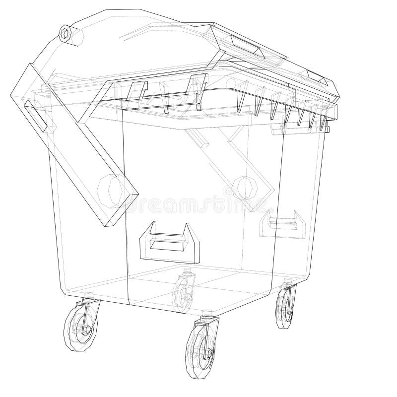 Outline Dustbin Stock Illustrations – 6,637 Outline Dustbin Stock ...