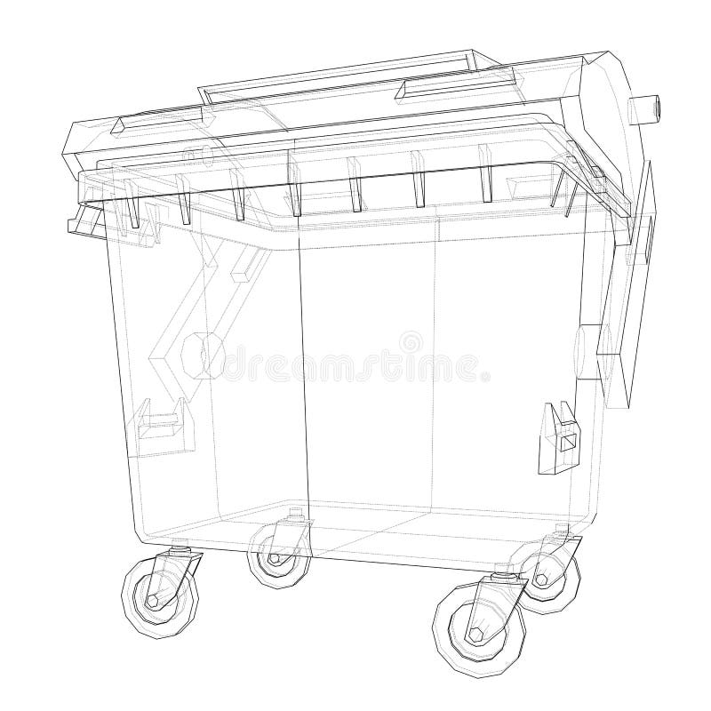3d Recycling Bin Line Drawing Stock Illustrations – 134 3d Recycling ...