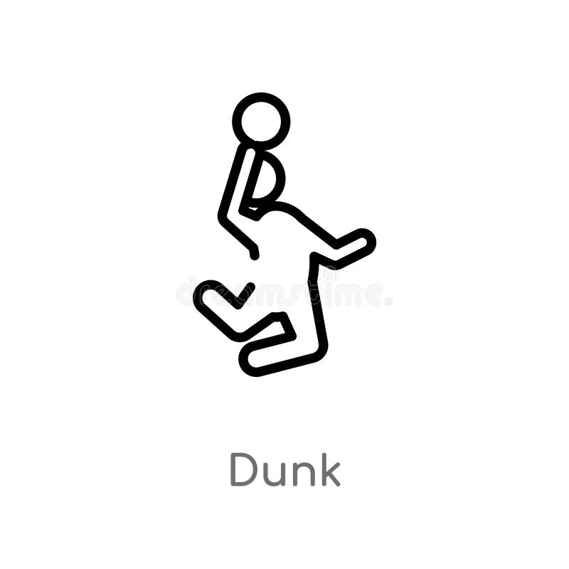 Outline Dunk Vector Icon. Isolated Black Simple Line Element ...
