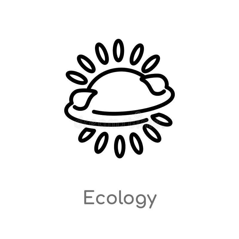 Outline Ecology Vector Icon. Isolated Black Simple Line Element ...