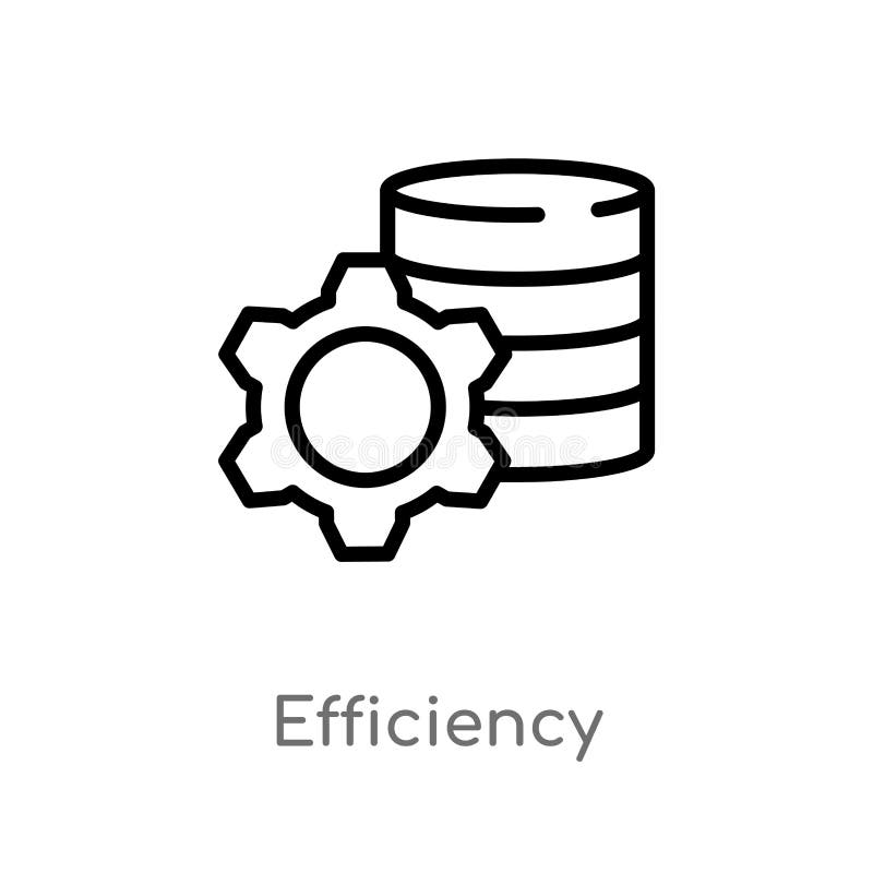 Outline Efficiency Vector Icon. Isolated Black Simple Line Element ... Outline Efficiency Vector Icon. Isolated Black Simple Line Element ...