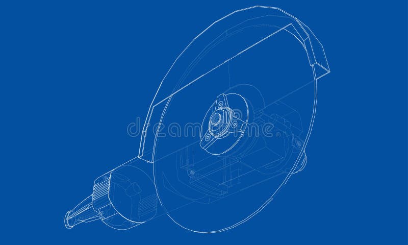 Outline Electric Angle Grinder Stock Illustration - Illustration of ...