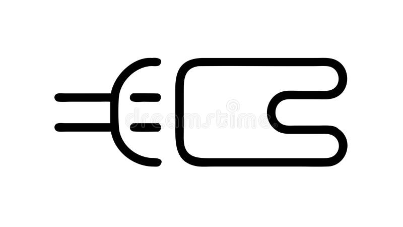 Outline of an Electrical Outlet or Socket, Representing Power Access ...