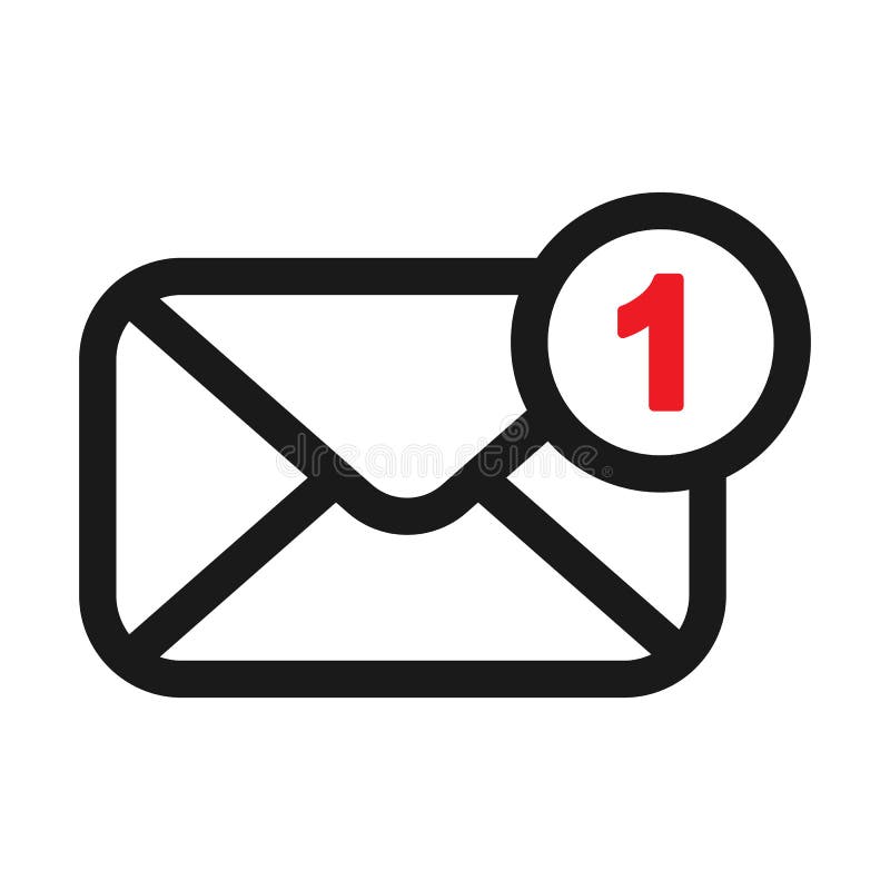 Outline Email Icon. Chat Notification Vector Illustration Stock Vector ...