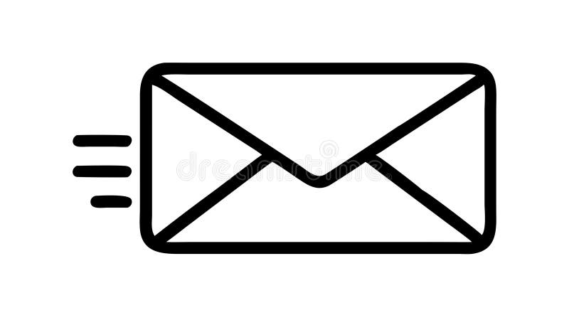 Outline Email Icon Vector Graphic, Communication Message Symbol Design ...