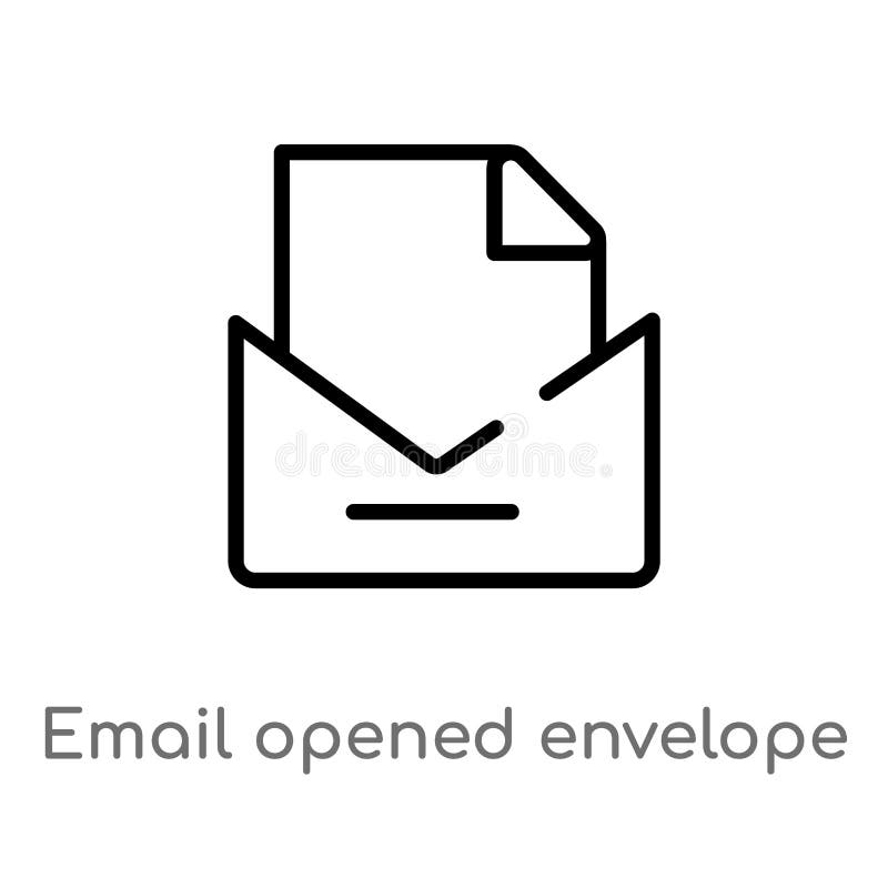 Envelope Back Outline Opened Email Interface Symbol Free