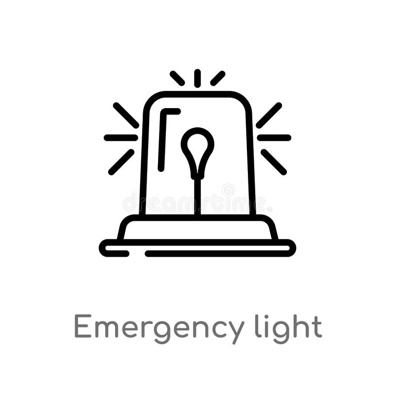 Outline Emergency Truck Vector Icon. Isolated Black Simple Line Element ...