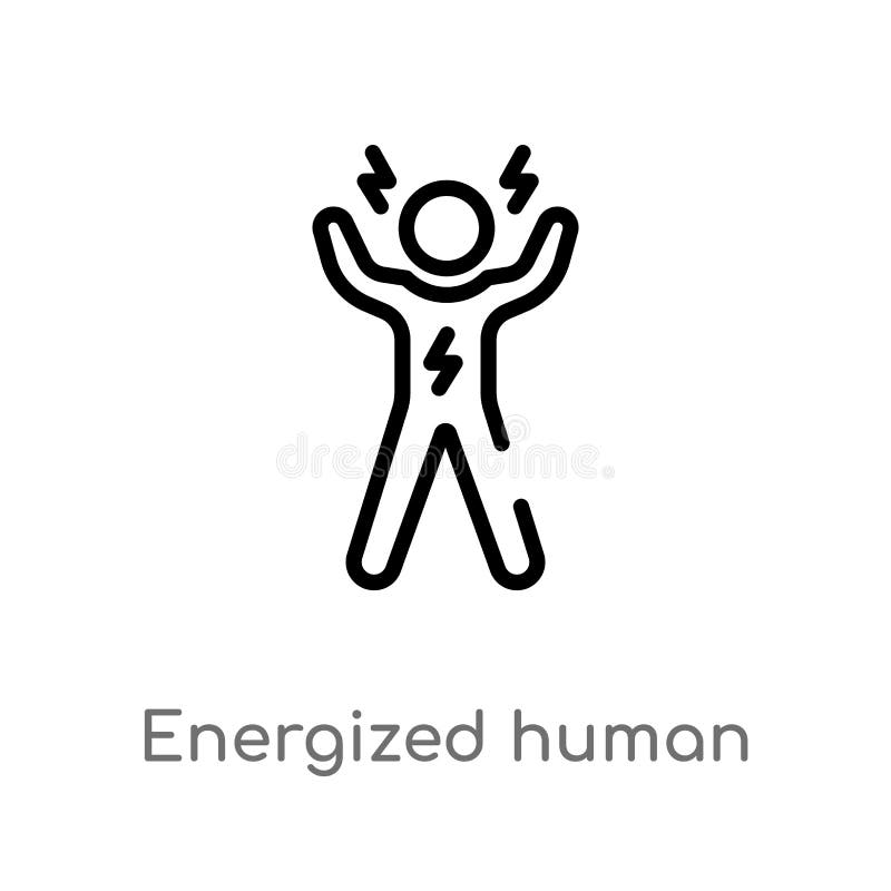Energized Human Isolated Icon. Simple Element Illustration from ...