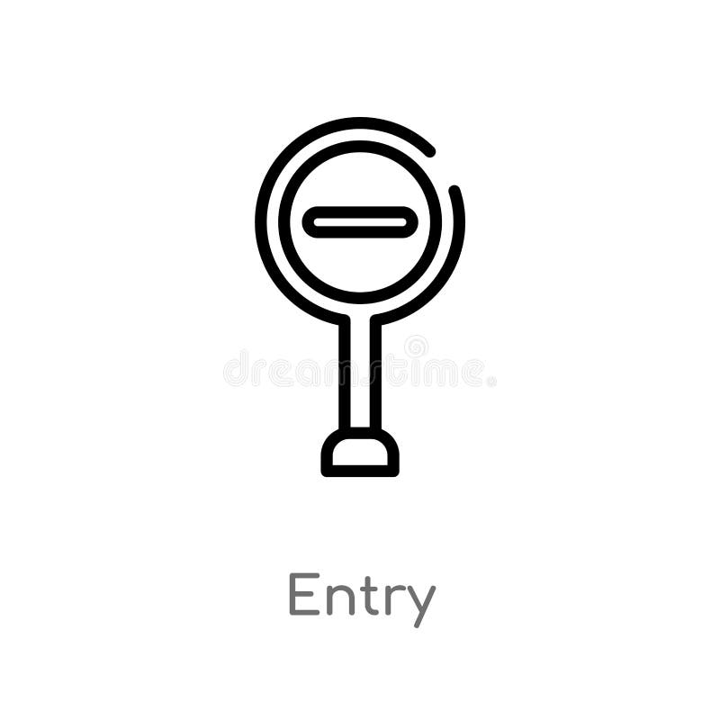 Black No Entry Isolated Vector Icon. Simple Element Illustration from ...