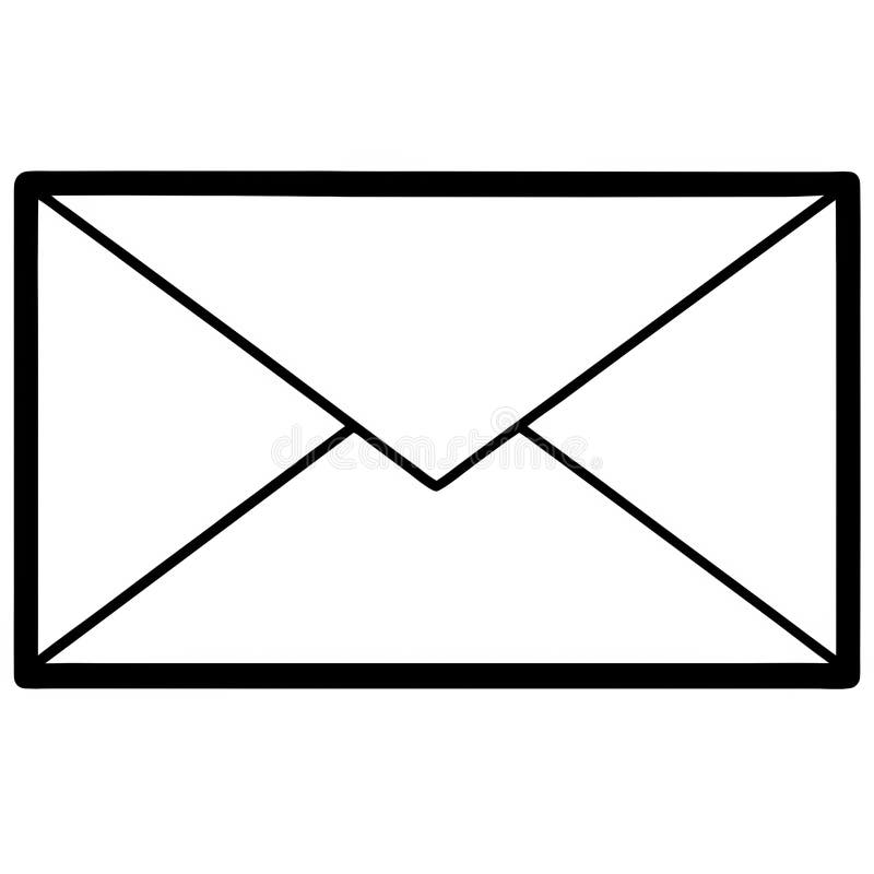 Outline of an Envelope Representing Traditional Mail and Communication ...