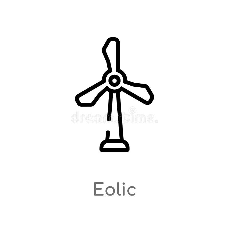 Eolic Energy Icon on White Background. Simple Element Illustration from ...