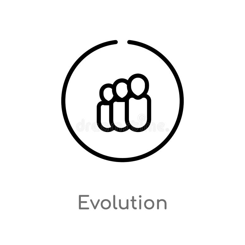 Outline Evolution Vector Icon. Isolated Black Simple Line Element ...