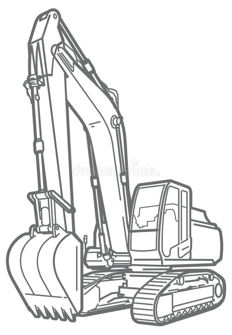 Backhoe Outline Stock Illustrations – 959 Backhoe Outline Stock ...
