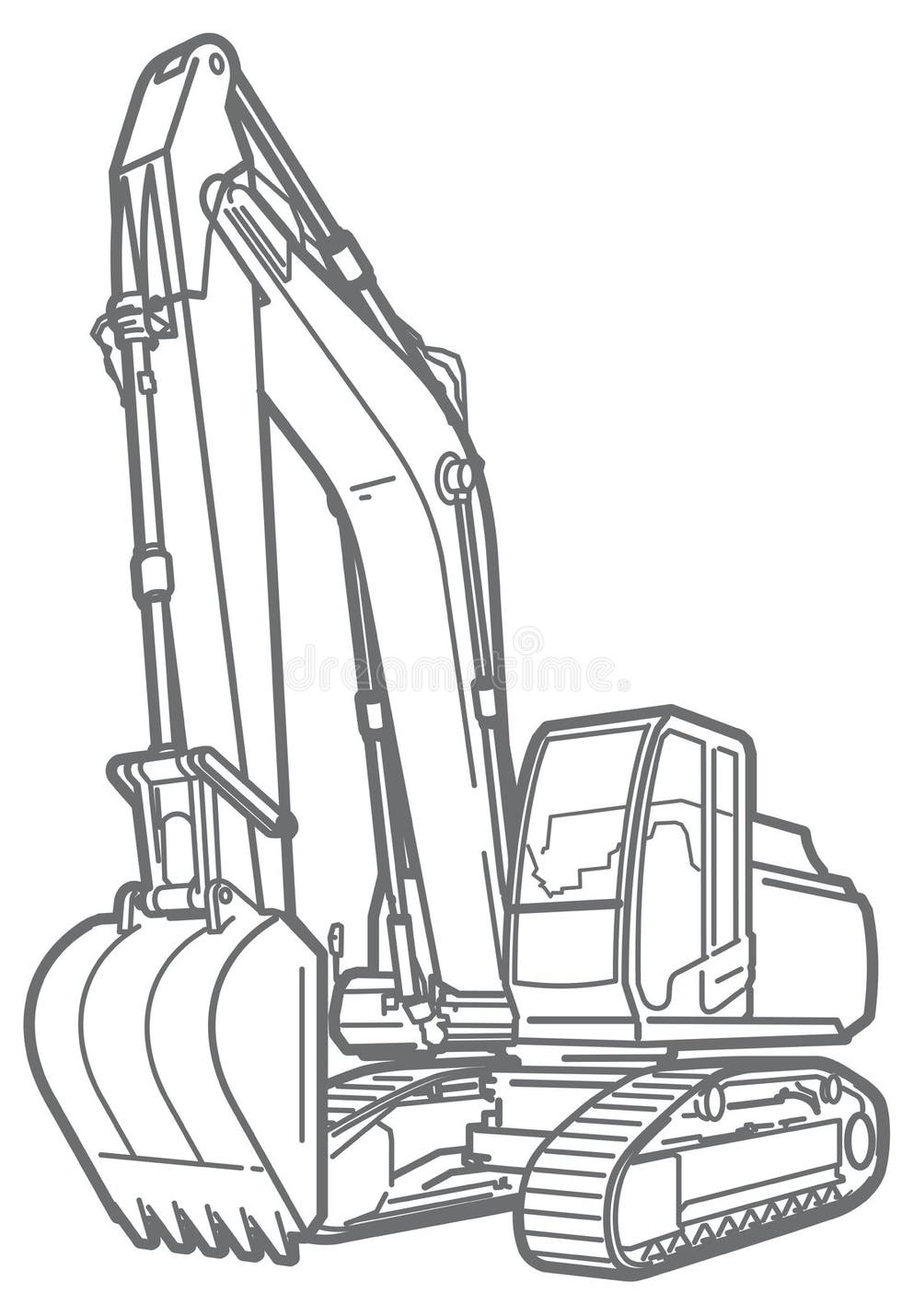 Backhoe Outline Stock Illustrations – 959 Backhoe Outline Stock ...