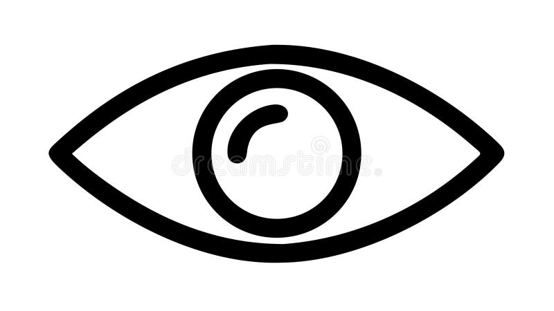 Outline Eye Icon Vision Sight Optical Graphic Element, Vector Design ...