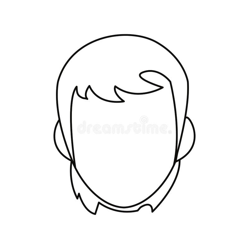 Outline Man Face Drawn by a Continuous Line Stock Illustration ...