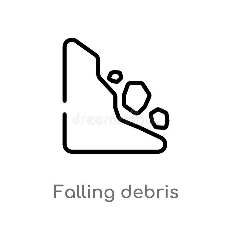 Falling Debris Icon in Different Style Vector Illustration. Two Colored ...
