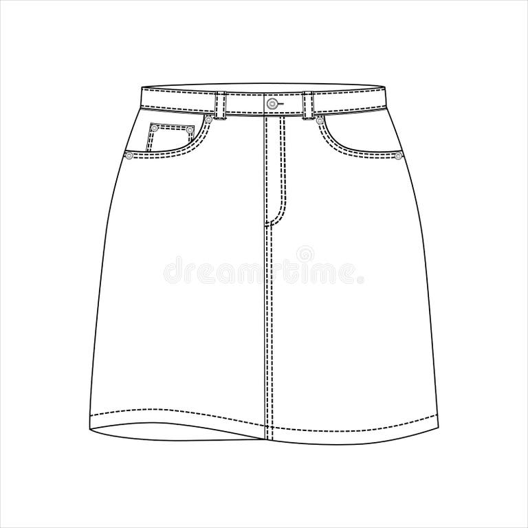 Denim Mini Skirt Stock Illustrations 365 Denim Mini Skirt Stock
