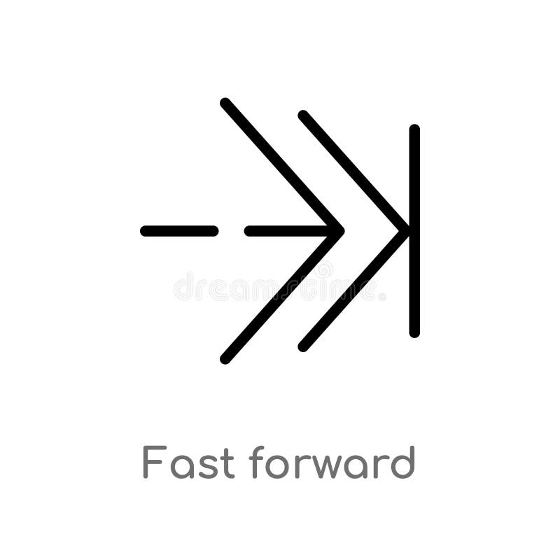 Fast Forward Icon Vector Sign And Symbol Isolated On White Background ...