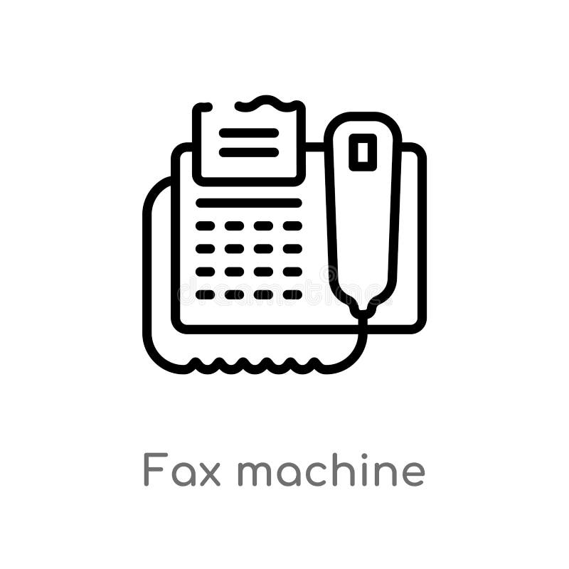 Fax Machine Vector Illustration Stock Vector - Illustration of dial ...