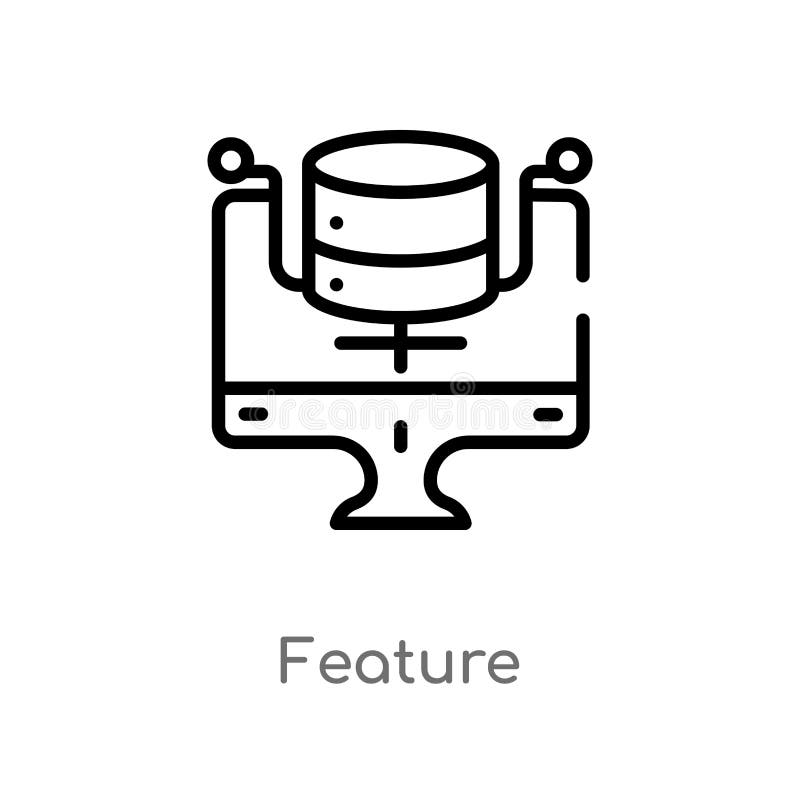 Outline Feature Vector Icon. Isolated Black Simple Line Element ...