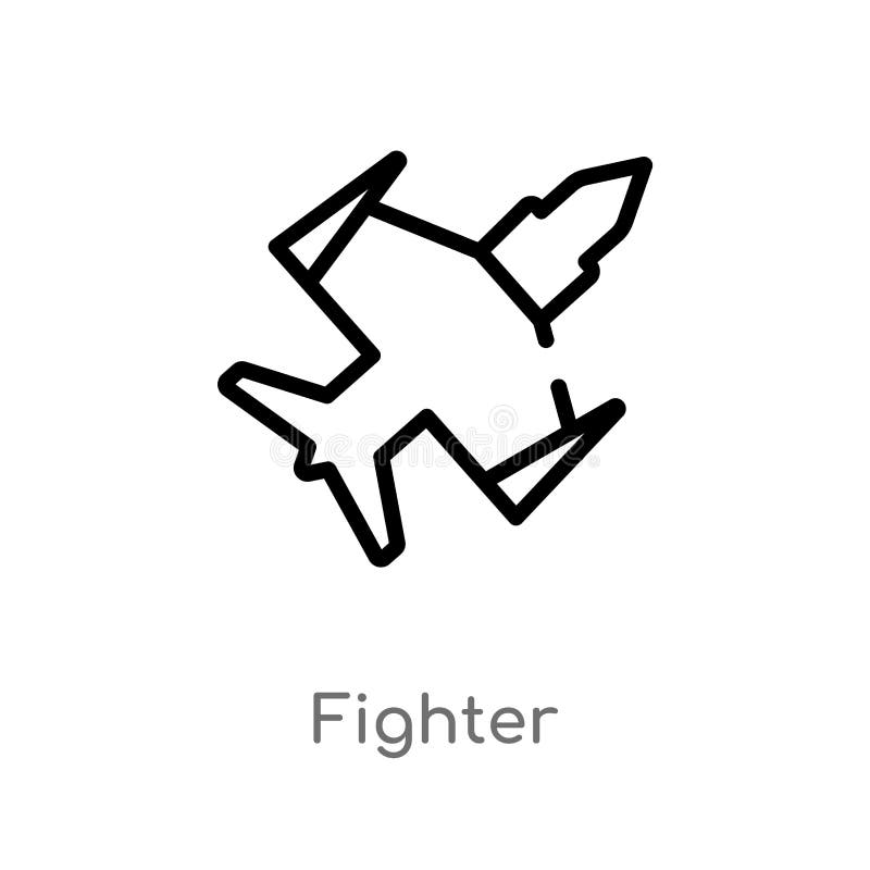 Fighter Icon On White Background. Simple Element Illustration From ...