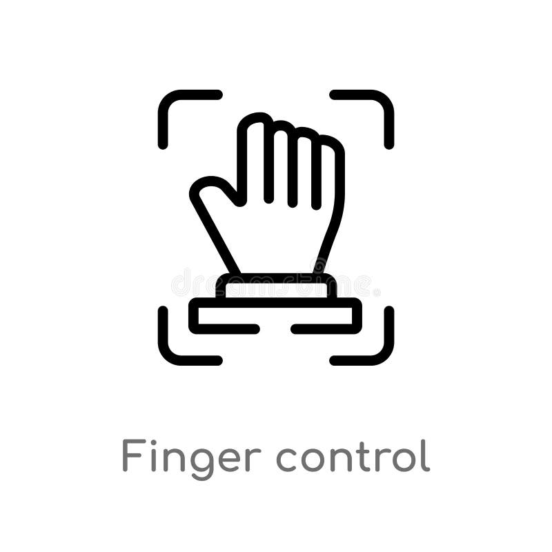 Black Finger Control Isolated Vector Icon. Simple Element Illustration ...