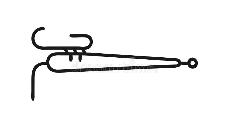 Outline Flagpole Icon, Banner Holder Vector Graphic, Vector Design ...