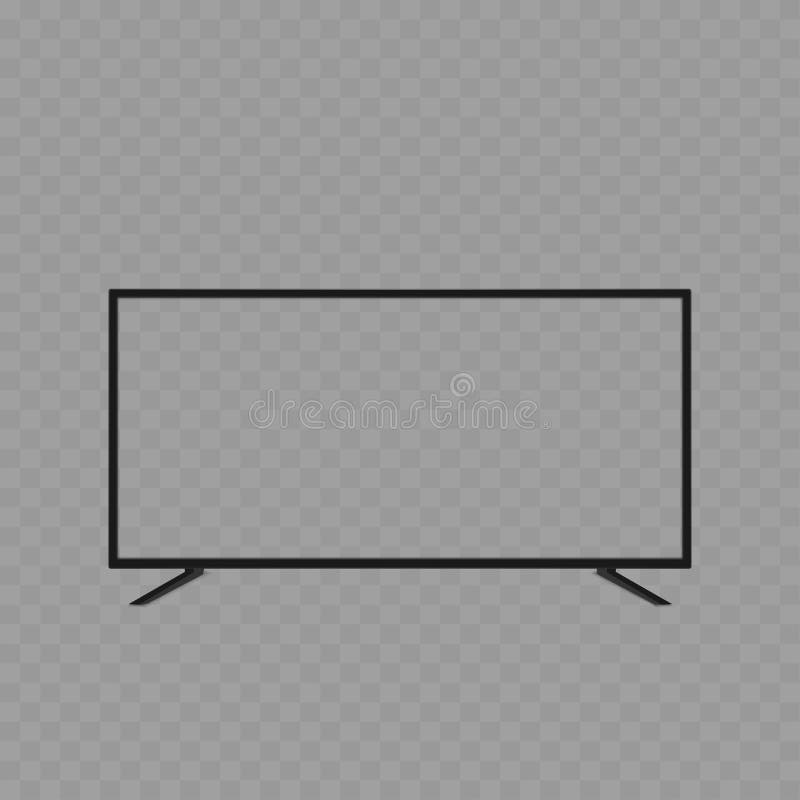 Outline Flat Screen Smart TV Icon Mockup. Vector Stock Vector ...