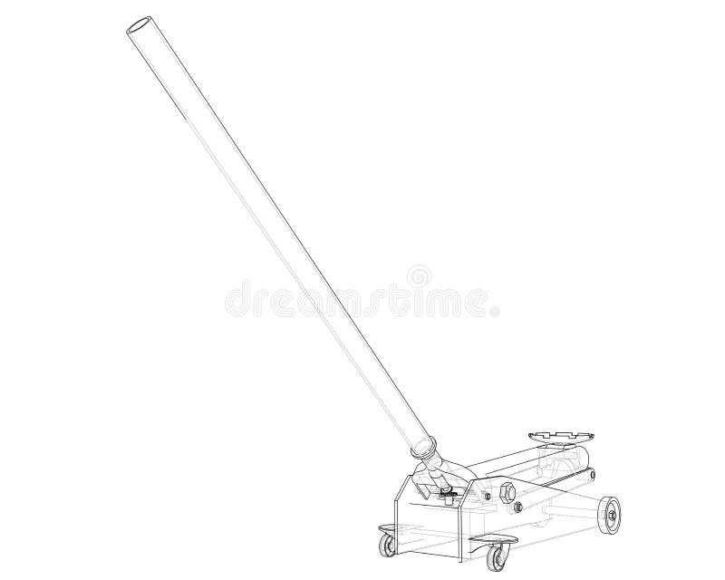 Hydraulic Floor Jack Drawing Stock Illustrations – 249 Hydraulic Floor ...