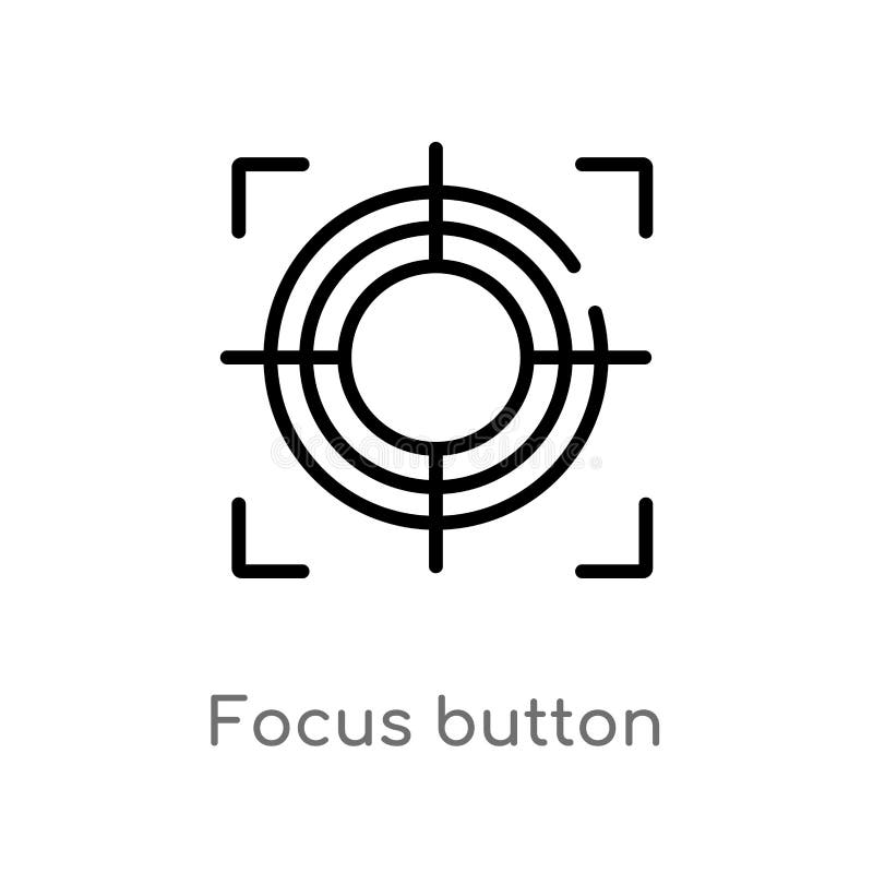 Outline Focus Vector Icon. Isolated Black Simple Line Element ...