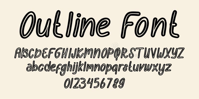 Outline Font Alphabet Vector Illustration Isolated Background Stock ...