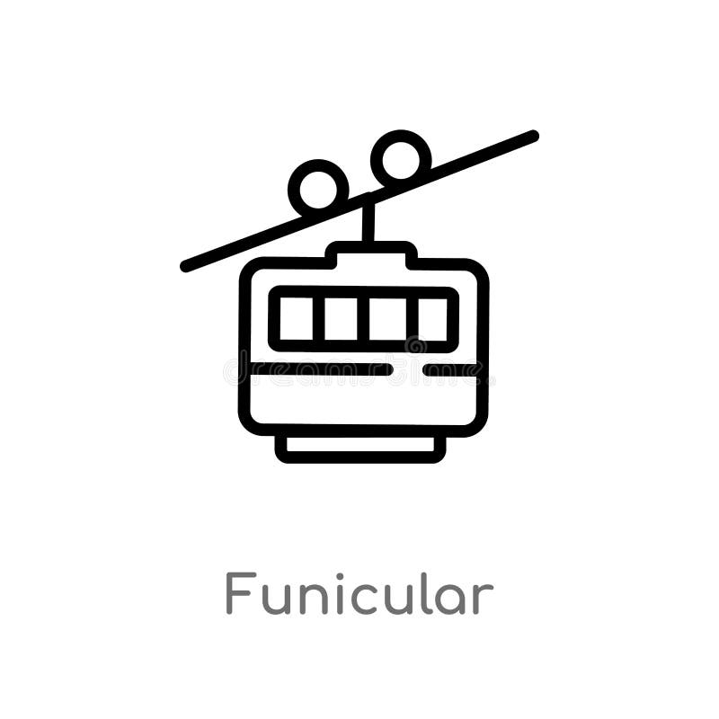 Black Funicular Railway Isolated Vector Icon. Simple Element ...