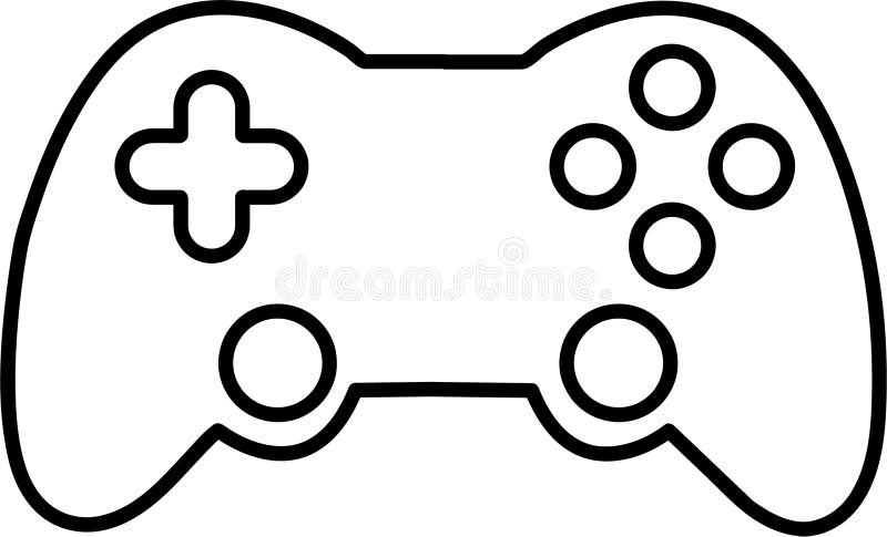 Outline Game Controller Icon . Vector Illustration Stock Vector ...