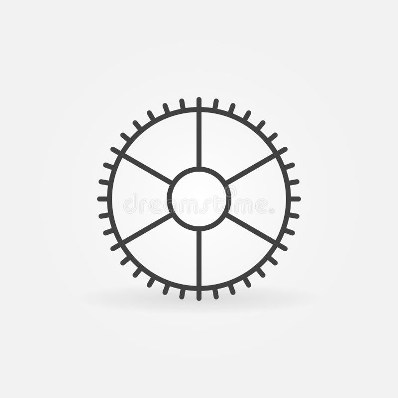 Outline Gear or Cog Vector Concept Icon Stock Vector - Illustration of ...