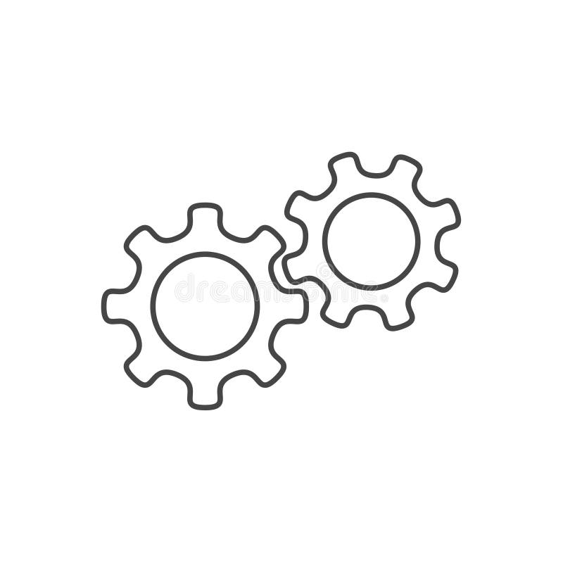 Gear outline icon stock vector. Illustration of motion - 107310974 Gear outline icon stock vector. Illustration of motion - 107310974