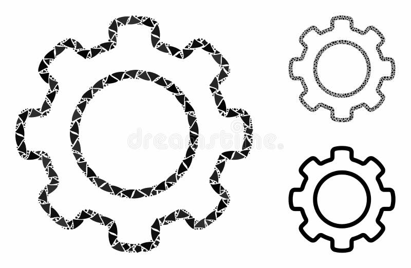 Outline Gear Icon. Teamwork Symbol. Flat Style. Vector Illustration ...