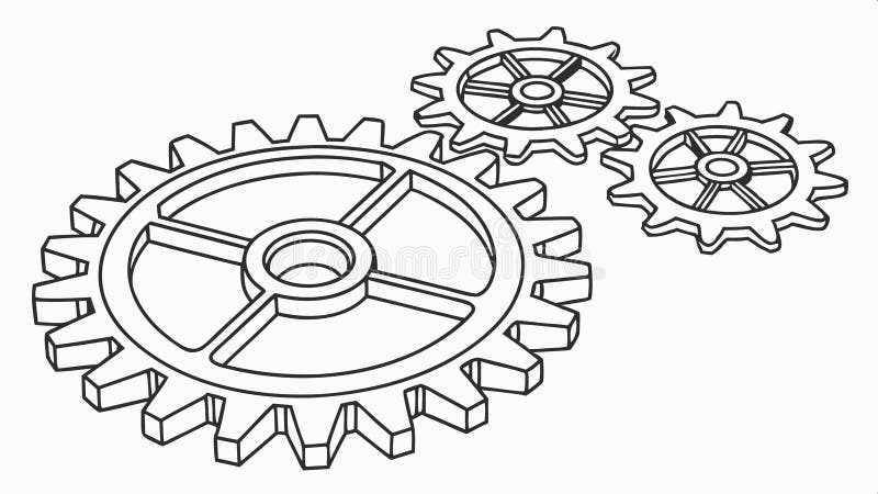 Outline Gears Mechanism, Engineering Design, Mechanical System, Gear ...